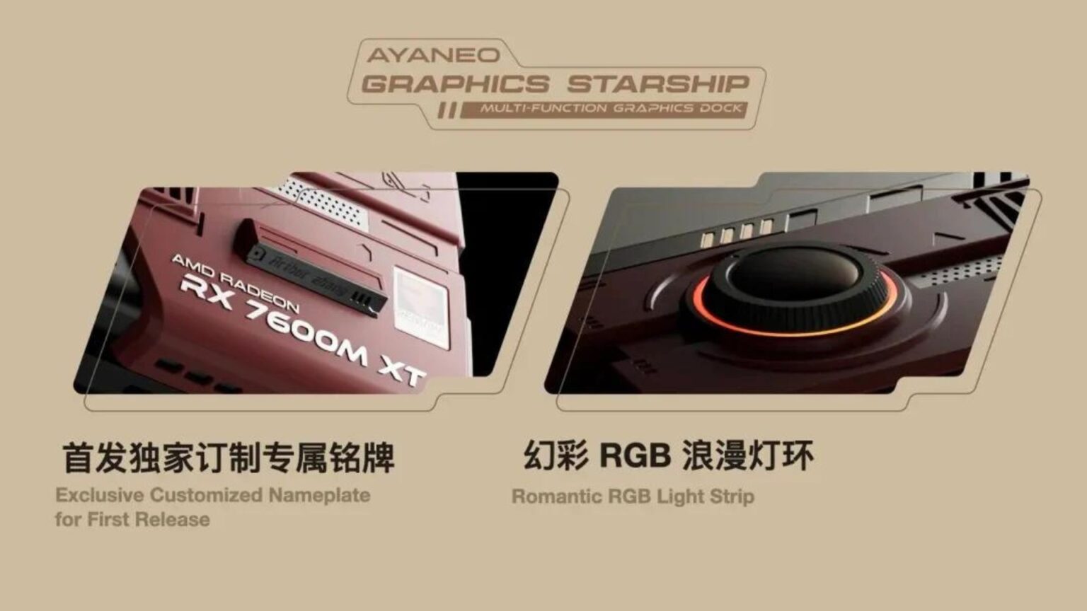 AYANEO AG01 eGPU Dock announced: Starship themed Radeon RX 7600M XT ...
